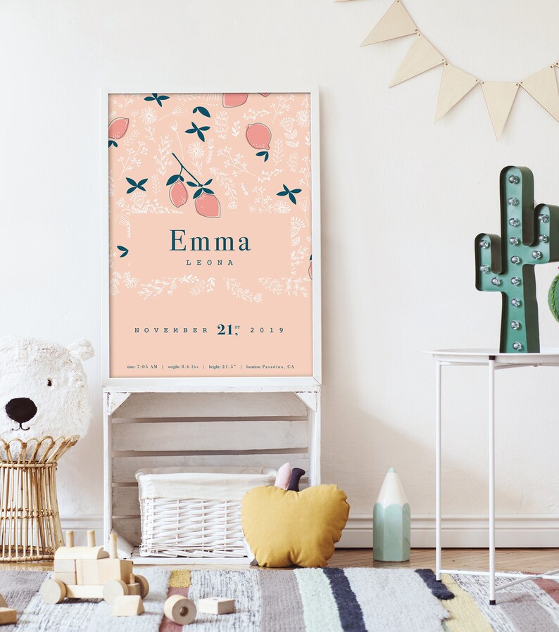 Custom Baby Name Print, Personalized Name Art, Name Art, Printable ...