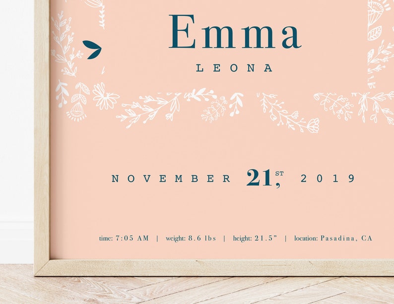 Custom Baby Name Print, Personalized Name Art, Name Art, Printable ...