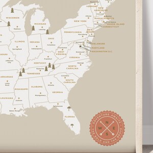 Printable Map of United States, Wall Art, Homeschool, Educational ...