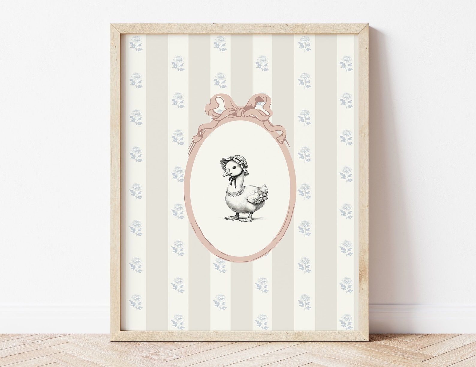 Animal Portraits, Floral, Printable Art, Digital Print, Girl's Room ...