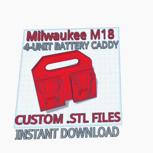 Milwaukee M18 Battery 3d Print Files - Etsy