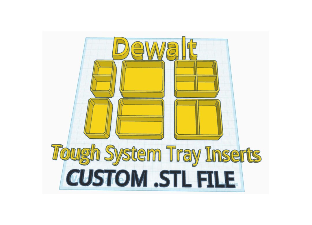 Dewalt Tough System Tray Inserts - 3D Print .STL Files - Commercial ...