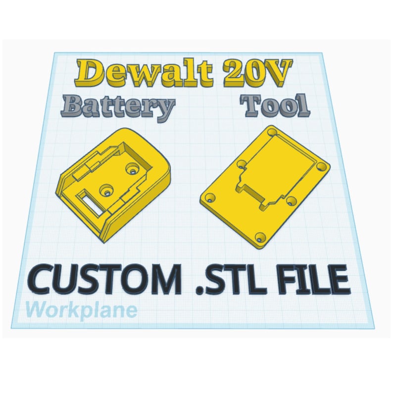 Dewalt 20V Tool & Battery Holder - 3D Print .STL Files - Etsy
