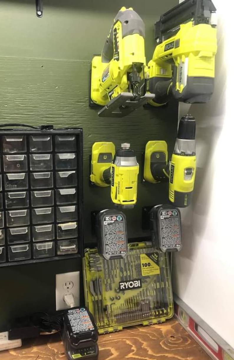 Ryobi One+ 18V Tool & Battery Holder - 3D Print .STL Files - Etsy