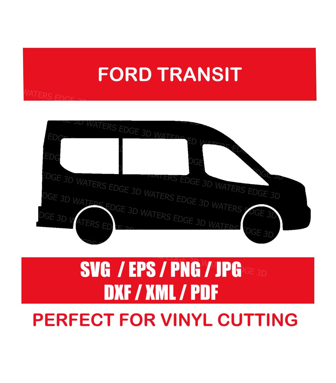 Ford Transit Campervan SVG Vector Files in 7 Formats - Commercial ...
