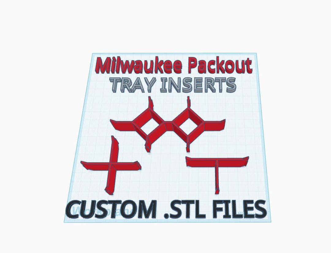 Milwaukee Packout Tray Inserts - 3D Print .STL Files - Commercial ...
