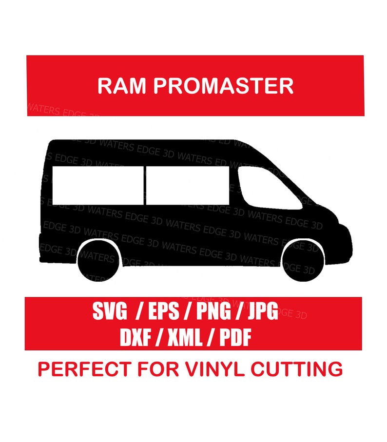 Ram Promaster Campervan SVG Vector Files in 7 Formats - Commercial ...
