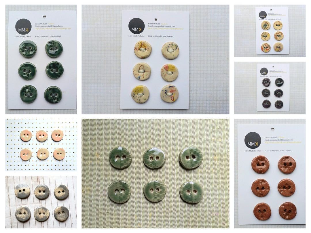 2cm Ceramic Circle Buttons - Etsy New Zealand