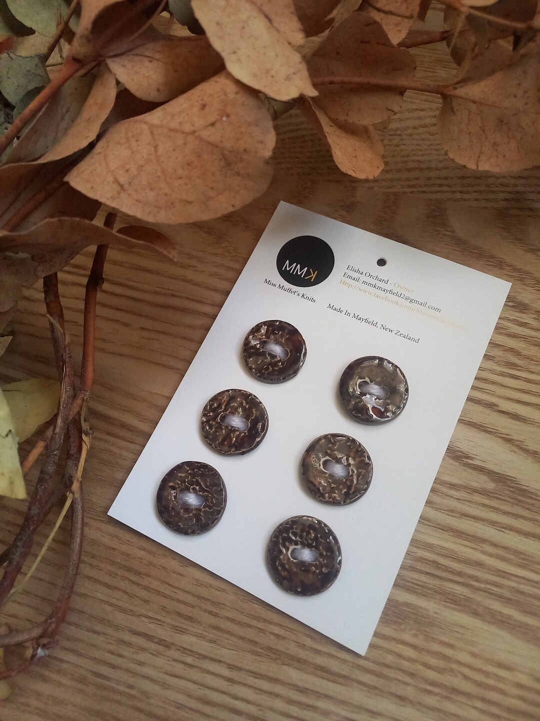 NEW 2cm Ceramic Circle Buttons Brown/yellow - Etsy