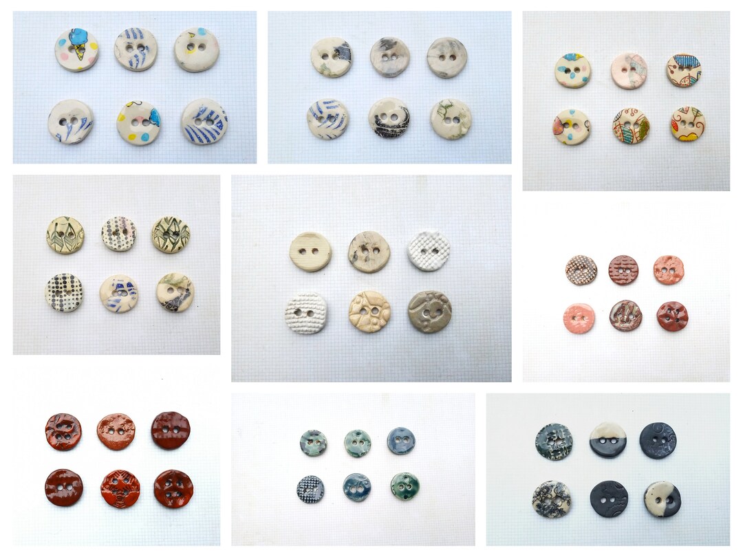 2cm Mix Sheet Ceramic Buttons - Etsy New Zealand