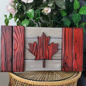 Canadian Wooden Flag 18x9.5 - Etsy Canada
