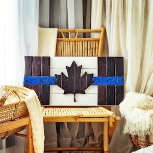First Responders RCMP Canadian Wooden Flag (28x14”) - Etsy