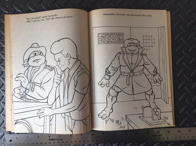 Teenage Mutant Ninja Turtles School Daze an Adventure to Color - Etsy
