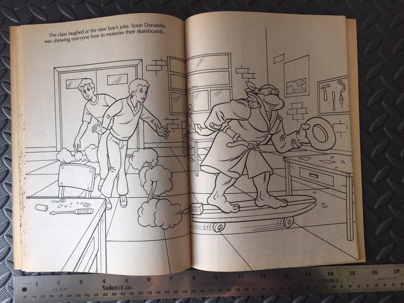 Teenage Mutant Ninja Turtles School Daze an Adventure to Color - Etsy