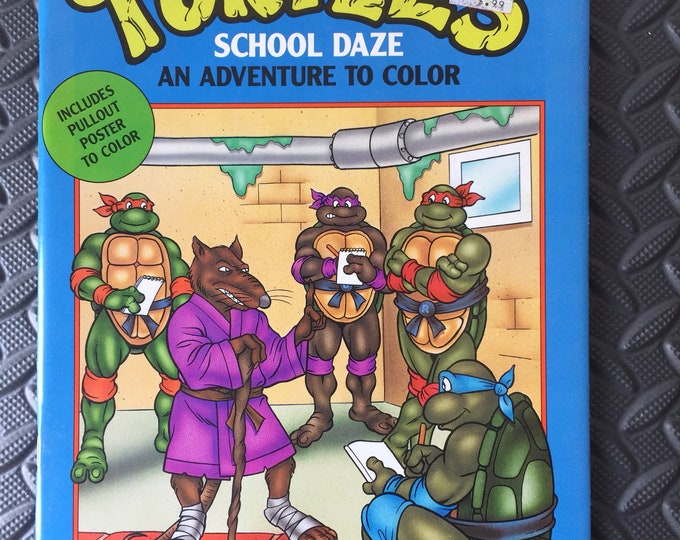 Teenage Mutant Ninja Turtles School Daze an Adventure to Color Vintage ...