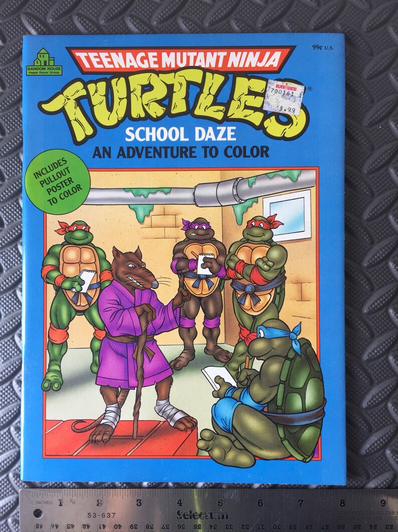 Teenage Mutant Ninja Turtles School Daze an Adventure to Color - Etsy