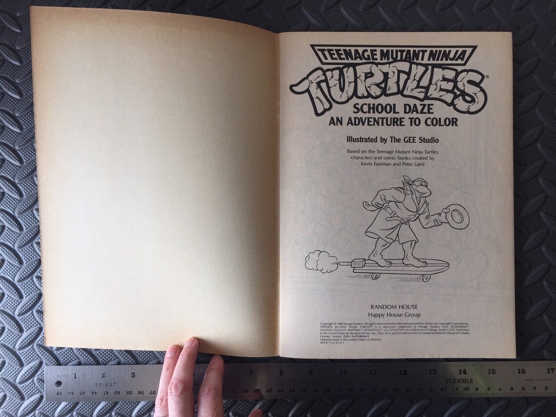 Teenage Mutant Ninja Turtles School Daze an Adventure to Color - Etsy