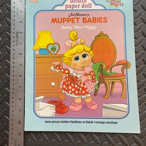 Deluxe Paper Doll Jim Henson's Muppet Babies Baby Miss Piggy Vintage ...