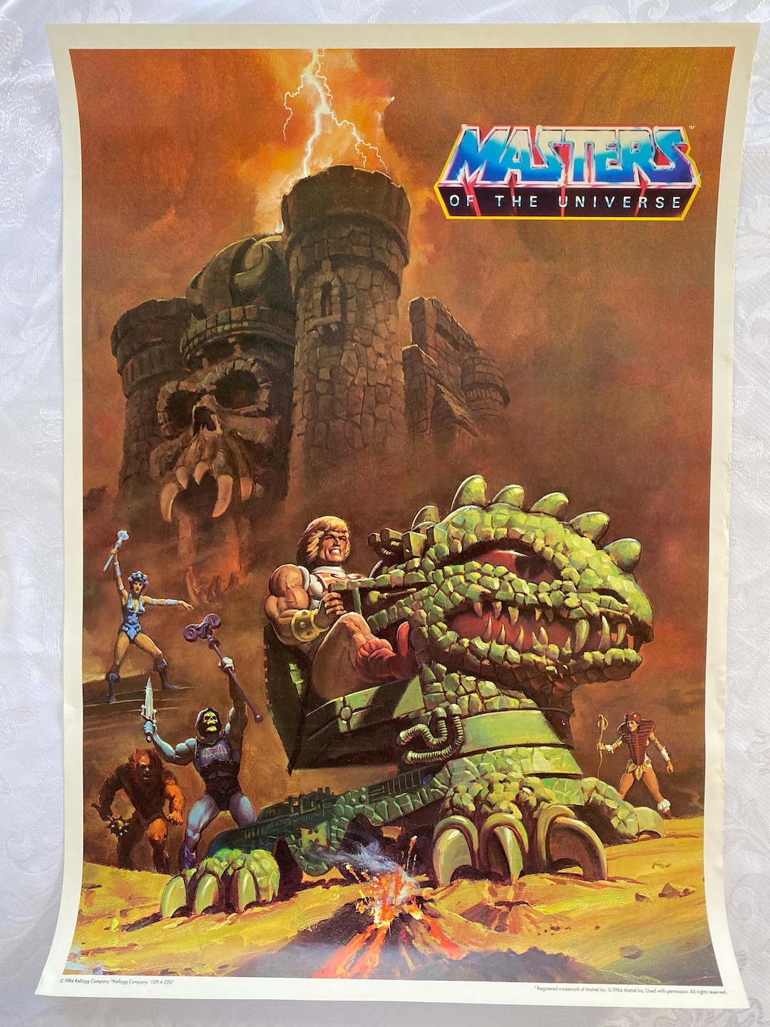 Masters of the Universe Vintage Dragon Walker Poster Mattel Kellogg ...