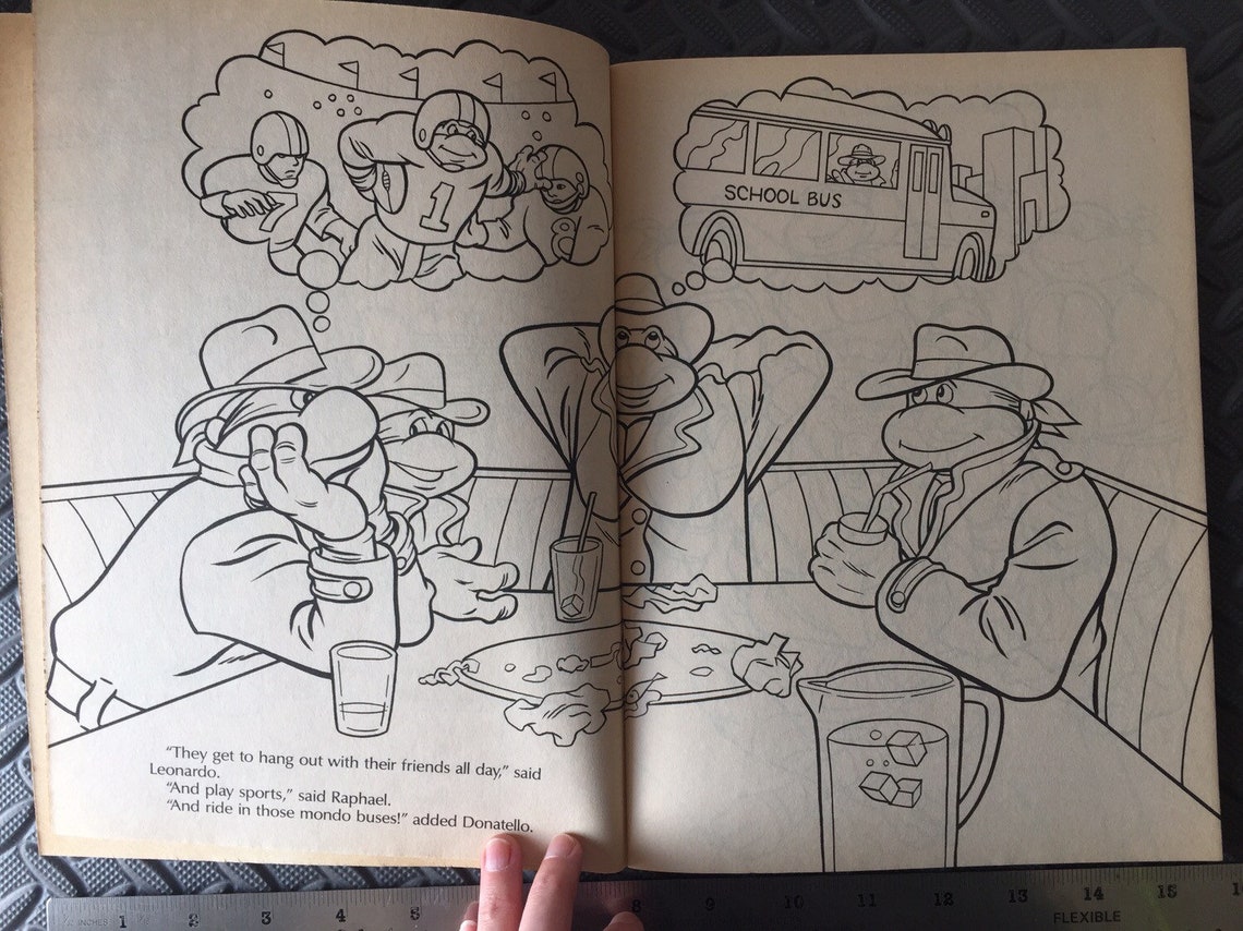 Teenage Mutant Ninja Turtles School Daze an Adventure to Color - Etsy