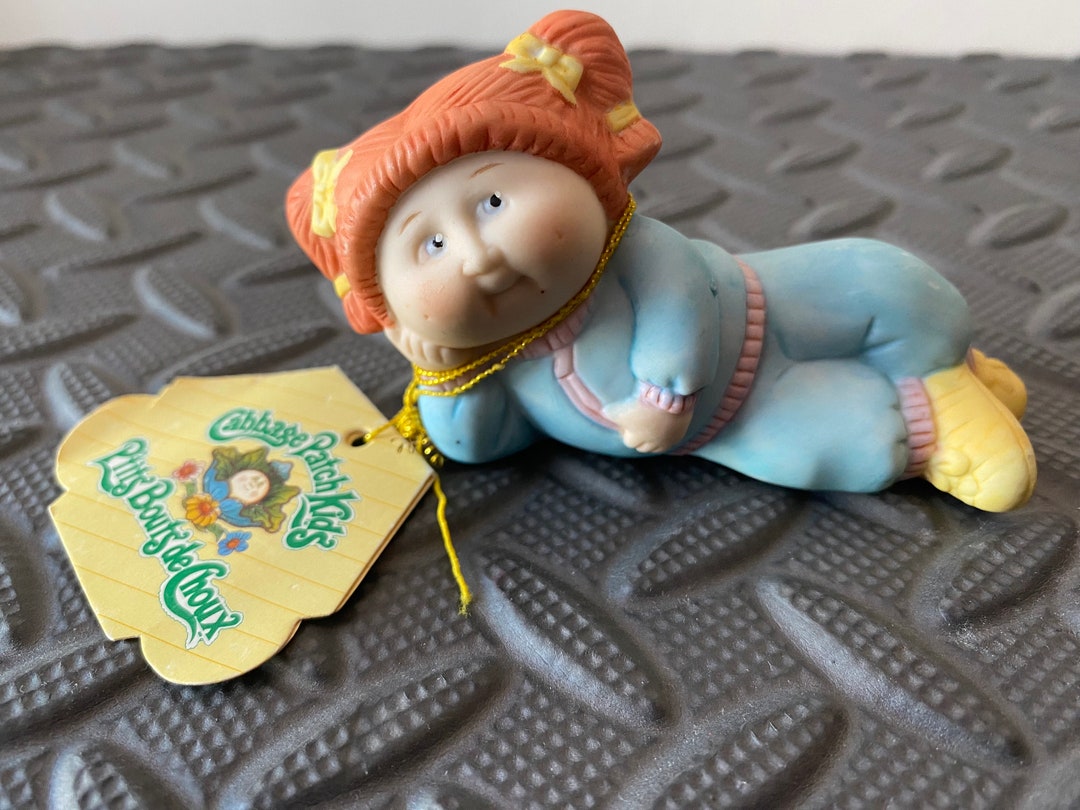 Cabbage Patch Kids Vintage Ceramic Figurine 1984 Red Hair Sweatpants - Etsy