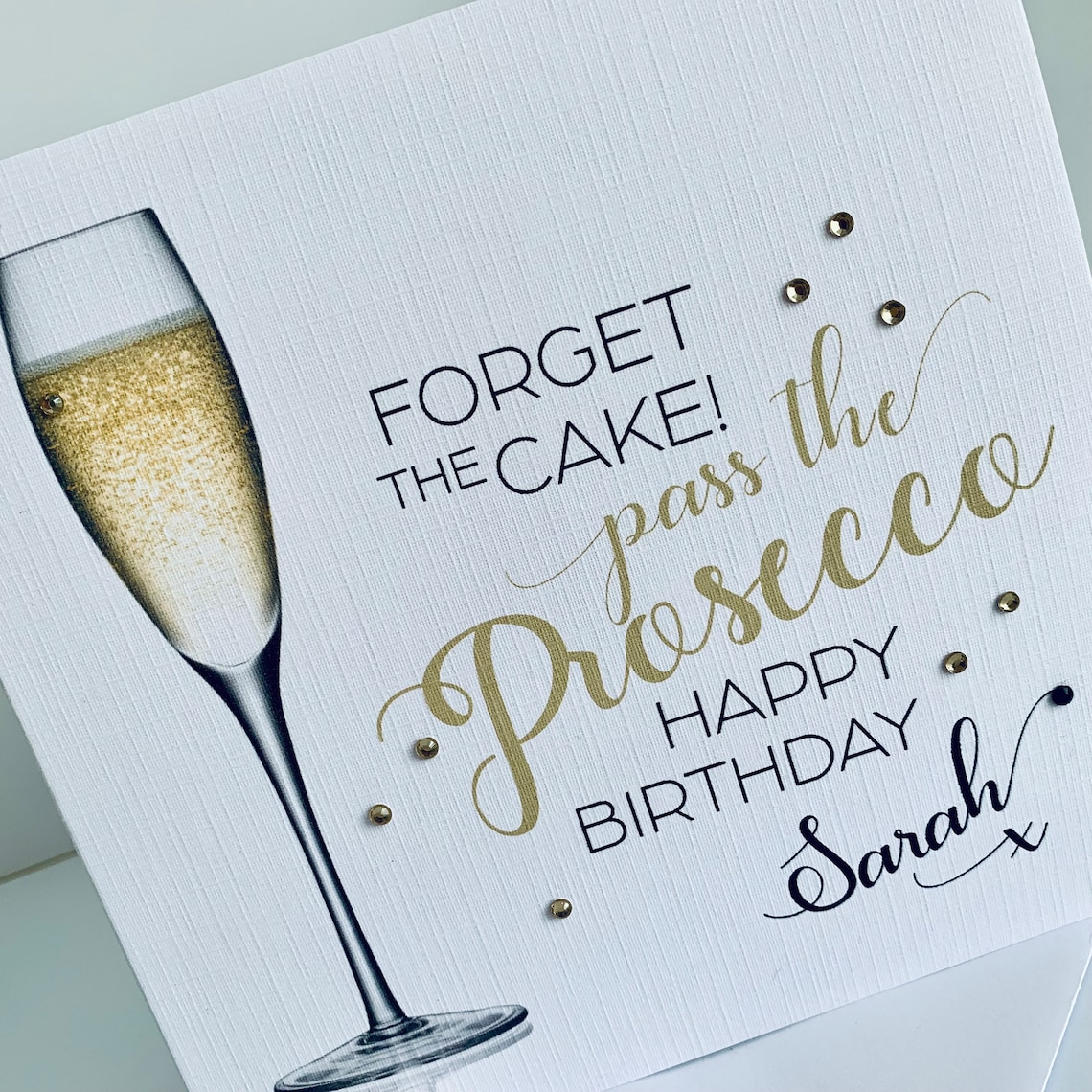 Personalised Happy Birthday Prosecco Birthday Card Celebration Cards ...