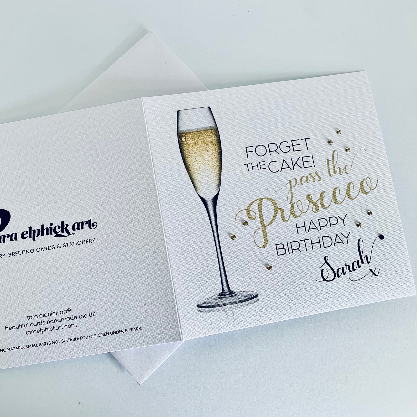 Personalised Happy Birthday Prosecco Birthday Card Celebration Cards ...