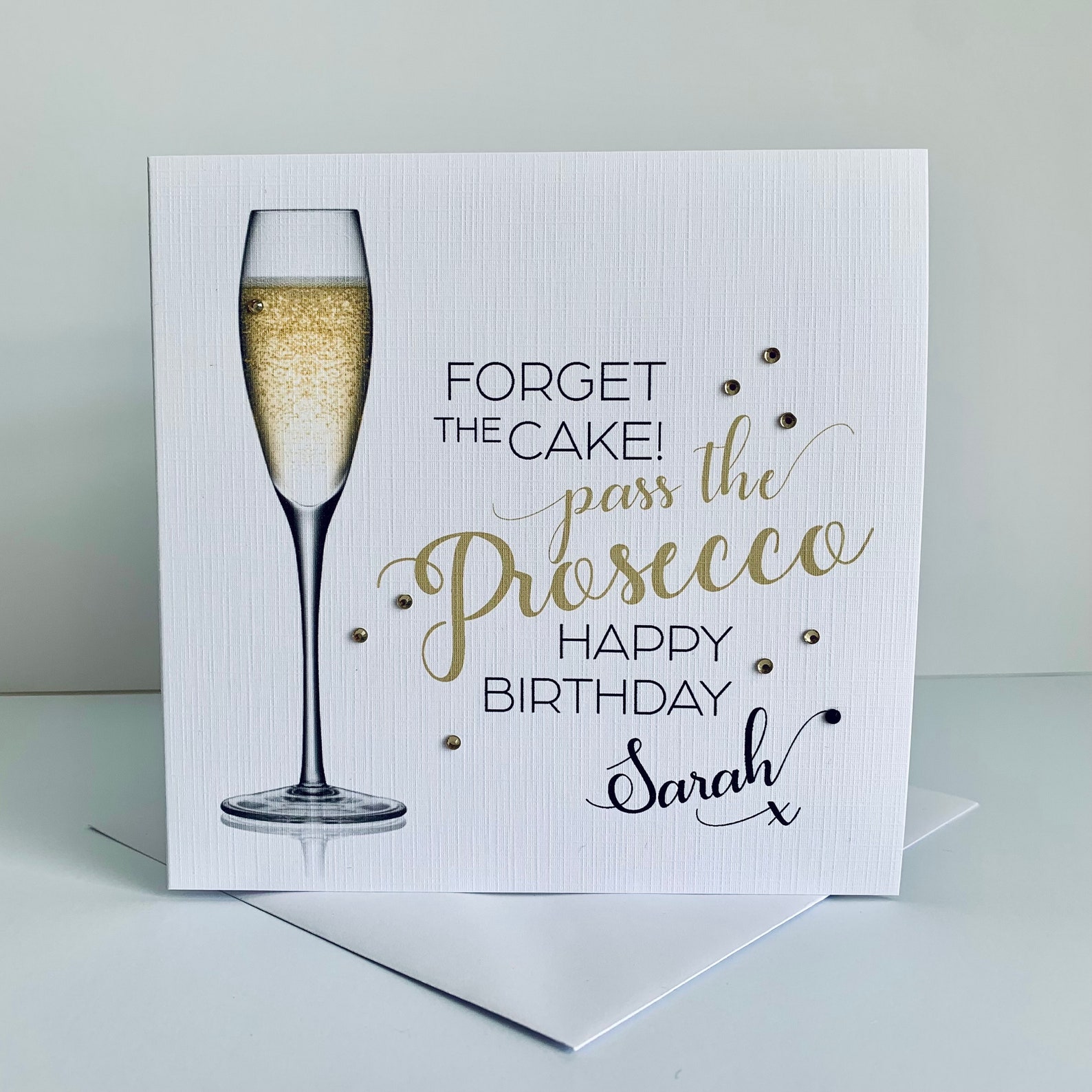Personalised Happy Birthday Prosecco Birthday Card Celebration Cards ...