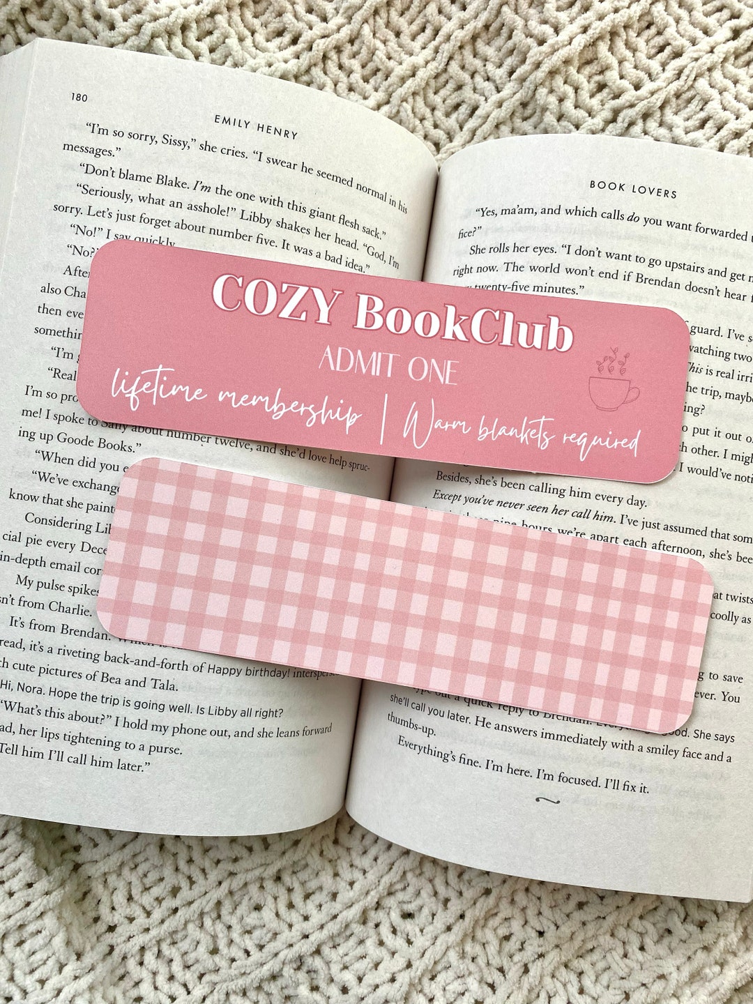 Cozy Girl Bookclub Bookmark Set Booktrovert Bookmark Trendy Bookmarks ...