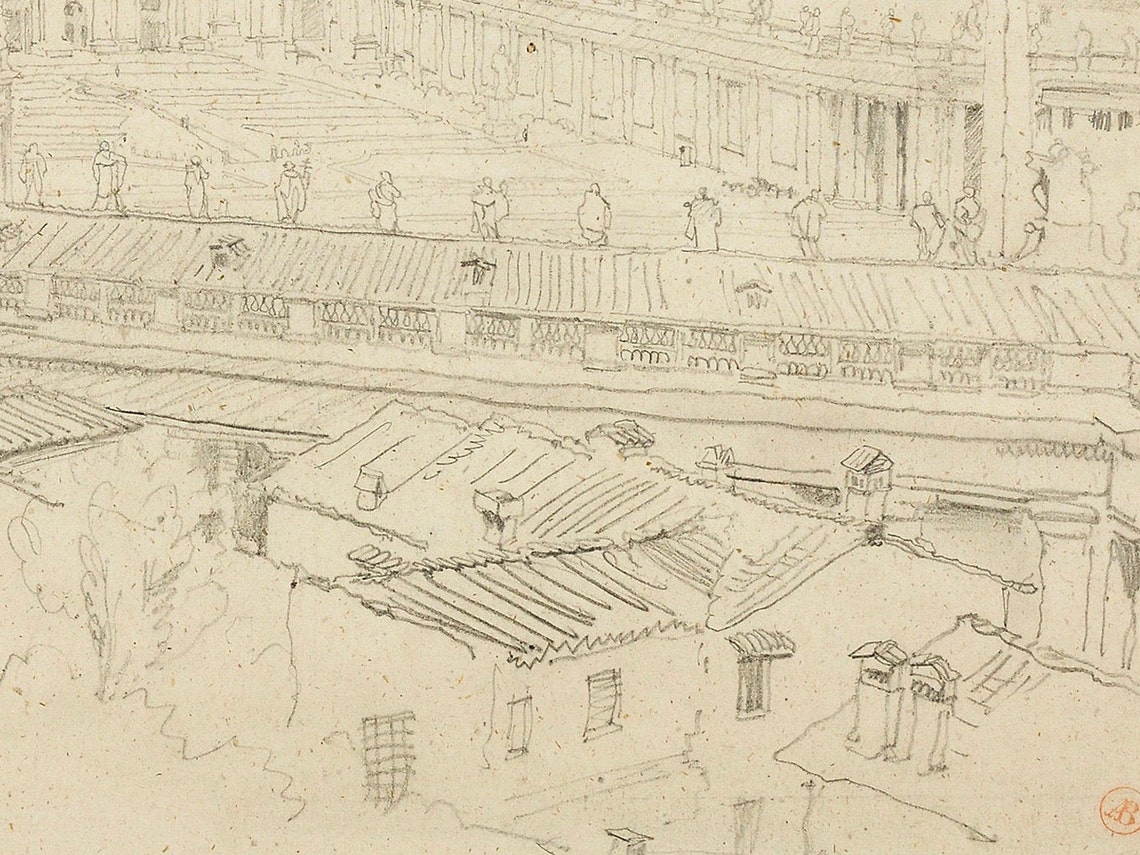 Printable Art Vintage Drawing of Rome Saint Peters | Etsy