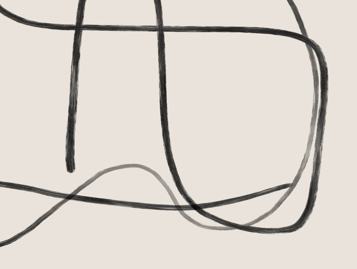 Printable Art Modern Abstract Line Art Neutral Modern - Etsy