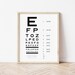 Printable Art | Modern Snellen Eye Chart | Neutral | Eclectic Art ...