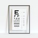 Printable Art Modern Snellen Eye Chart Neutral Eclectic - Etsy