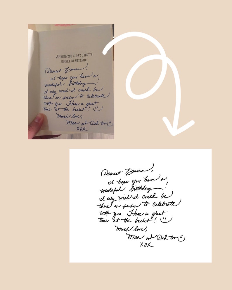 Custom Handwritten Letter/note Art Print Yourself in - Etsy