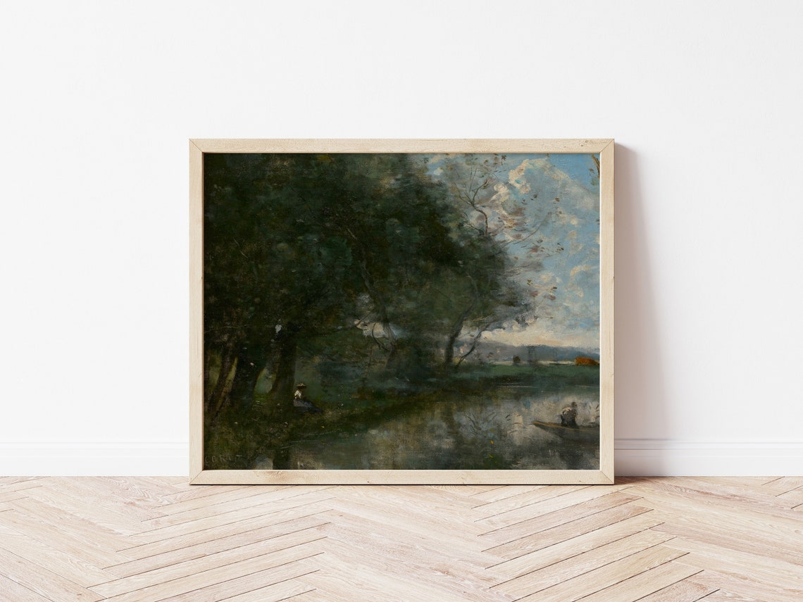 Printable Art Vintage Moody Landscape Oil Painting Fine - Etsy