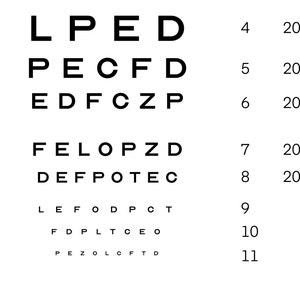 Printable Art | Modern Snellen Eye Chart | Neutral | Eclectic Art ...