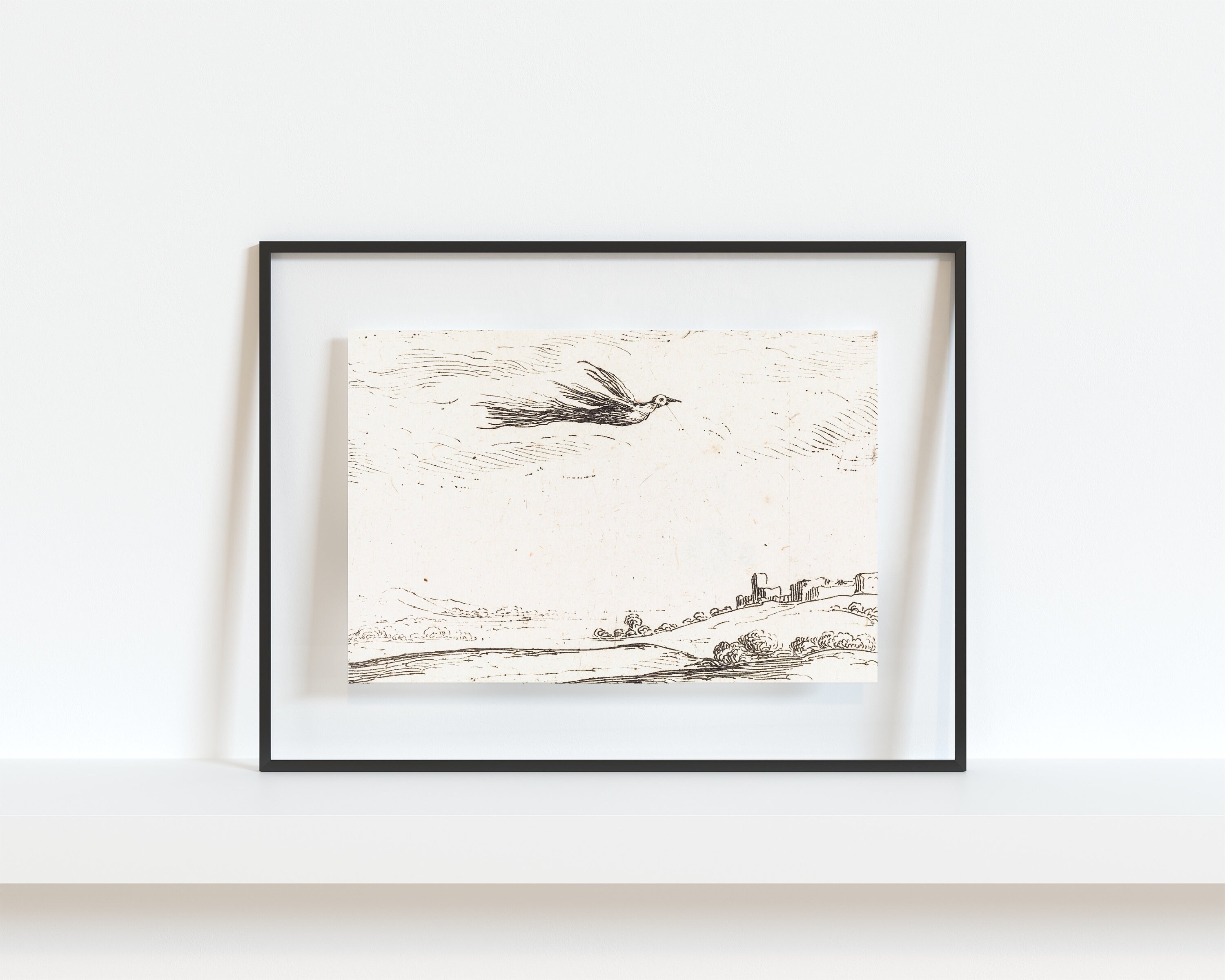 Printable Art Vintage Bird Etching Black & White Bird of - Etsy