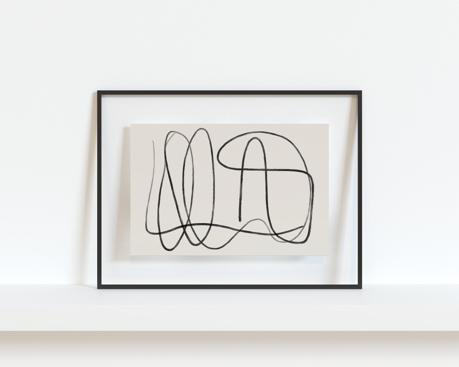 Printable Art | Modern Abstract Line Art | Neutral | Modern Farmhouse ...