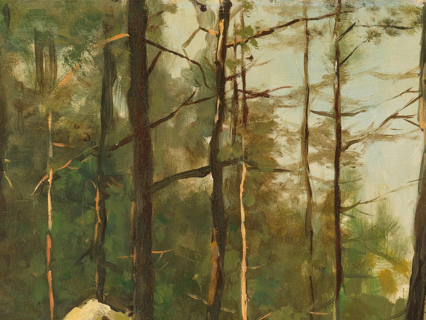 Printable Art Vintage Forest Landscape Painting Antique | Etsy