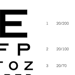 Printable Art | Modern Snellen Eye Chart | Neutral | Eclectic Art ...