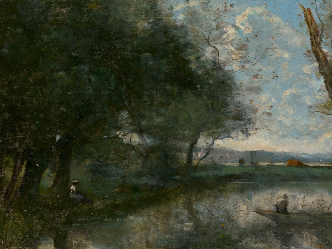 Printable Art Vintage Moody Landscape Oil Painting Fine - Etsy