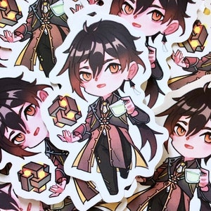 Zhongli Sticker Genshin Impact // Xiao, Venti, Hutao, Mihoyo, Childe ...