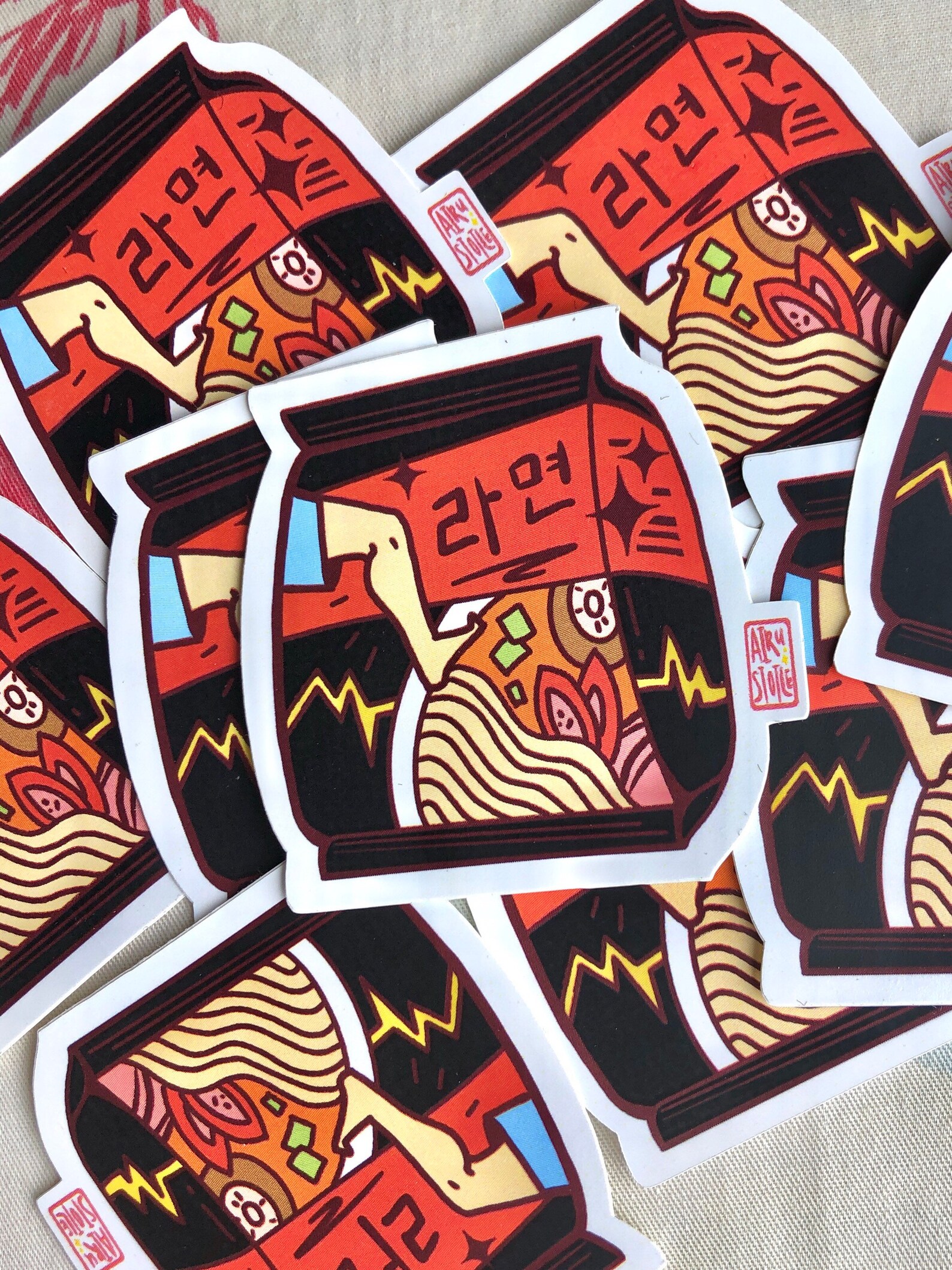 Shin Ramyun Powerup Sticker// Kpop Sticker, Shin Ramen, Kdrama Sticker ...