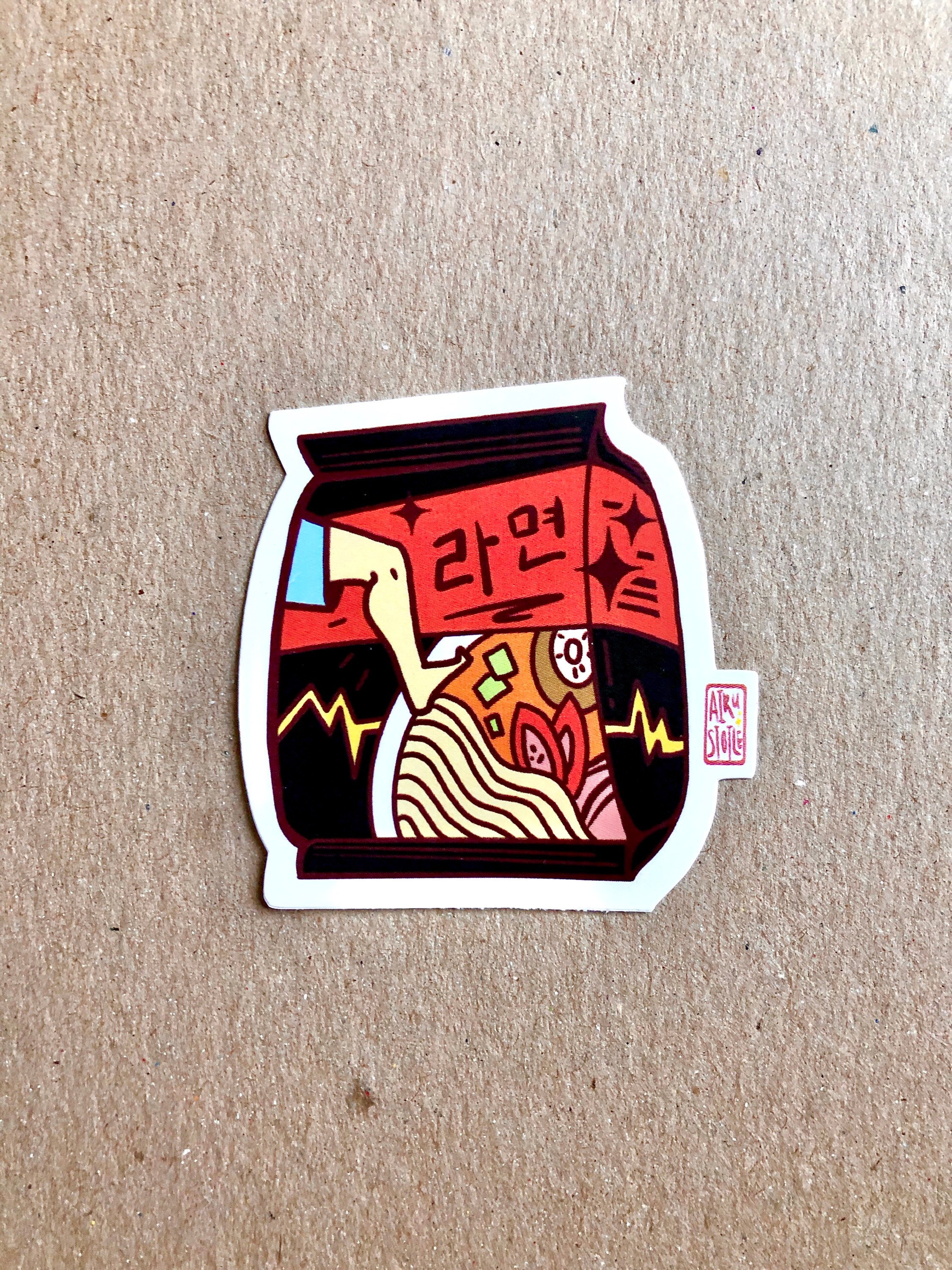 Shin Ramyun Powerup Sticker// Kpop Sticker, Shin Ramen, Kdrama Sticker ...