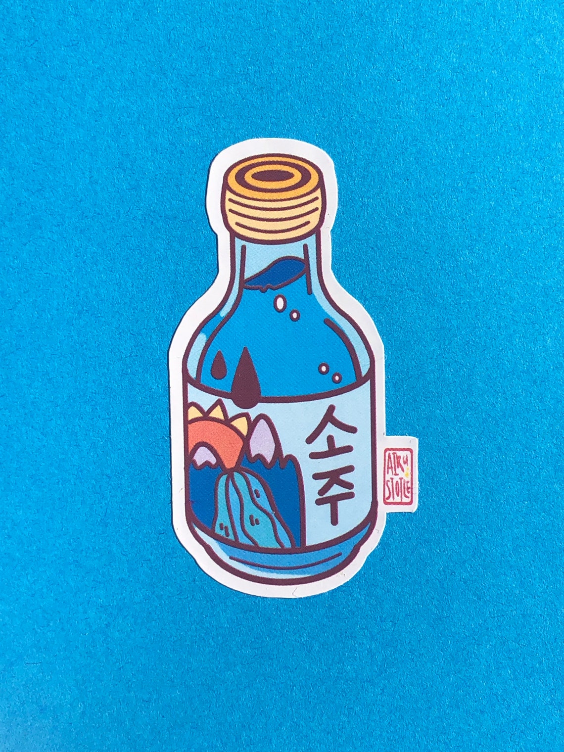 Soju Mana Sticker// Soju Sticker, Kpop Sticker, Korean Food Sticker ...