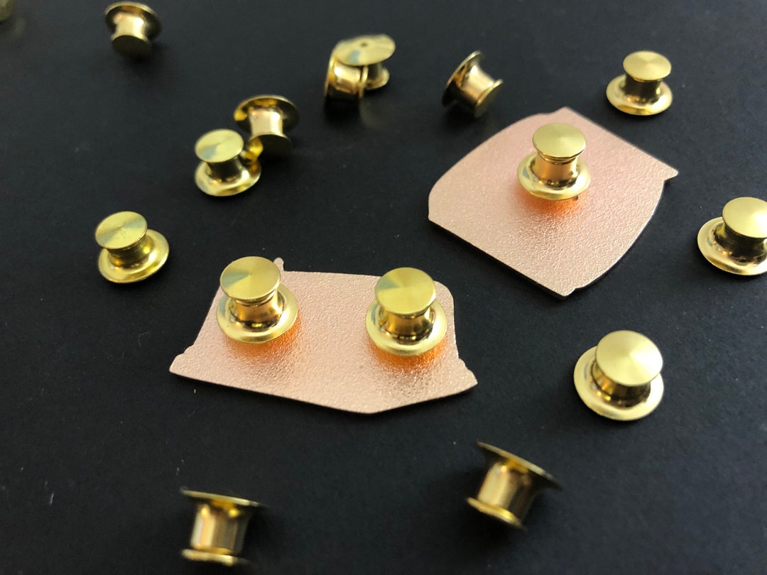 Gold Locking Pin Back for Enamel Pins // Enamel Pin Collection, Hard ...