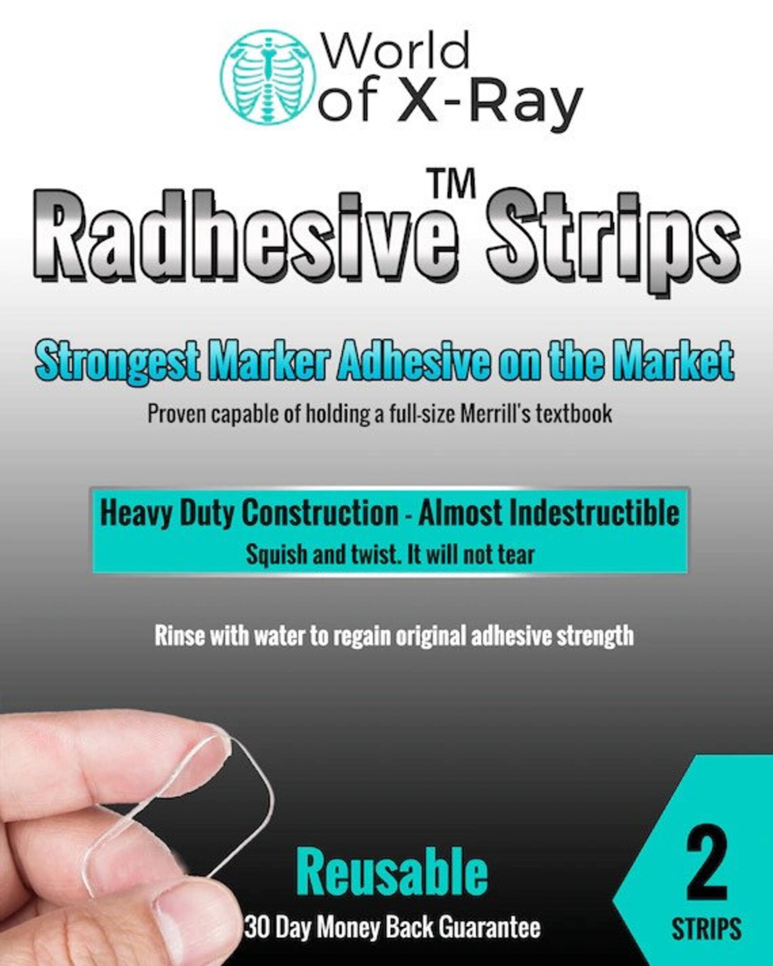 Xray Marker Adhesive Radhesive 2 Strips Reusable Washable - Etsy