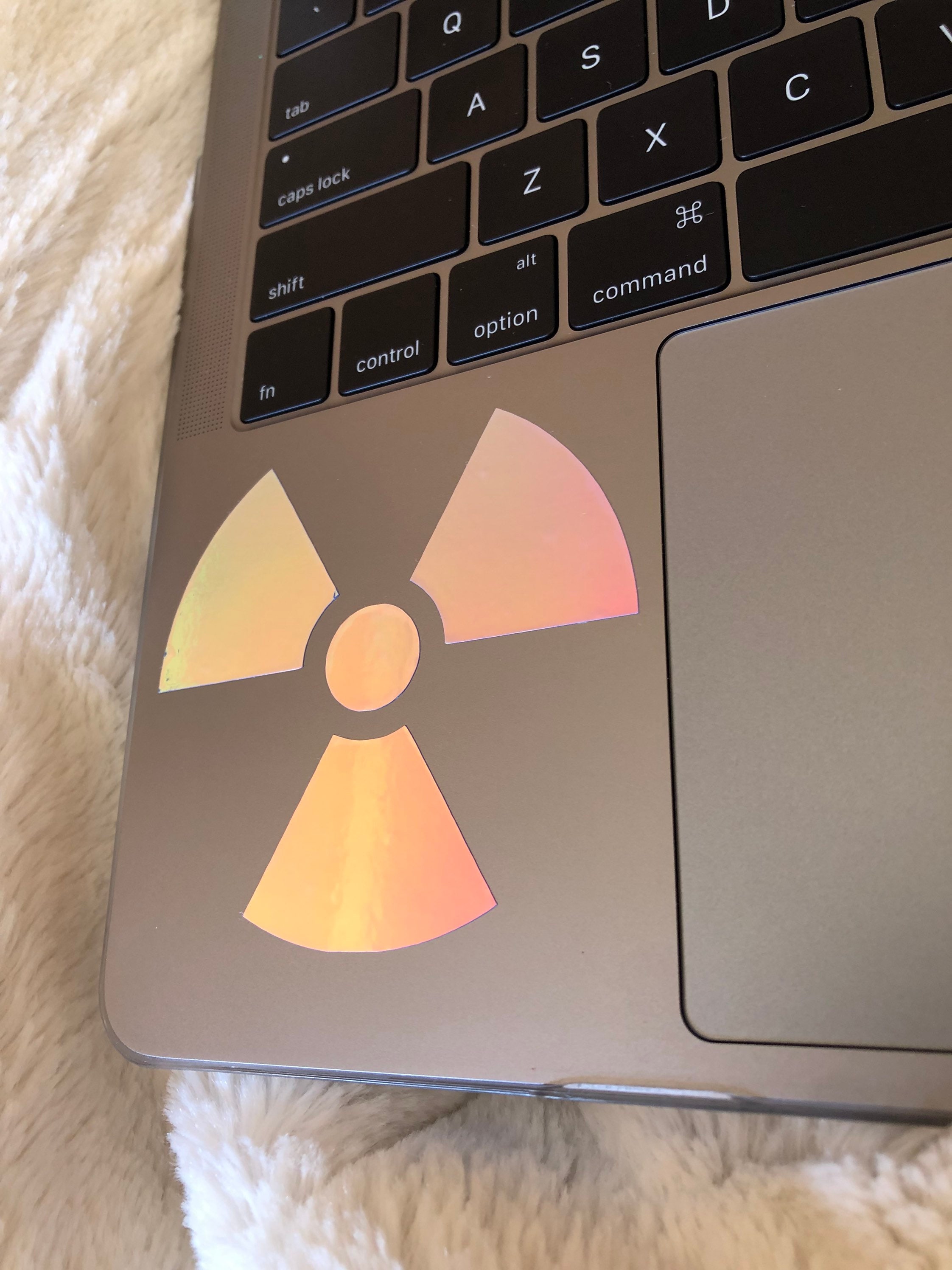 Radiation Symbol- Holographic Vinyl- Xray Tech- Car Decal, Laptop Decal ...