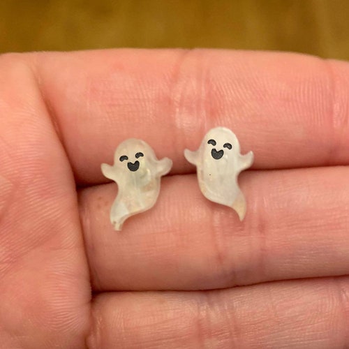 Halloween Ghost Stud Earrings Laser Cut Halloween Acrylic - Etsy