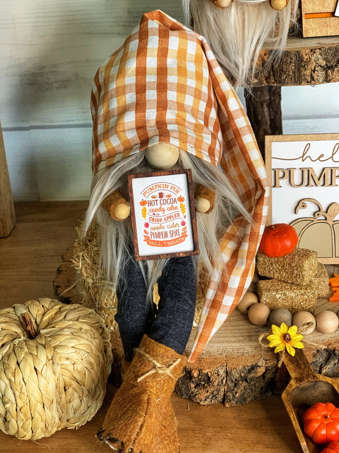 Fall Gnome Pumpkin Decor - Etsy